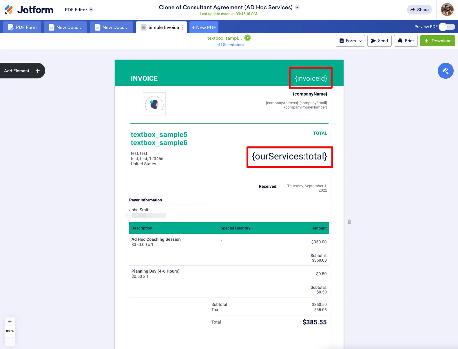 How to customize PDF Invoice