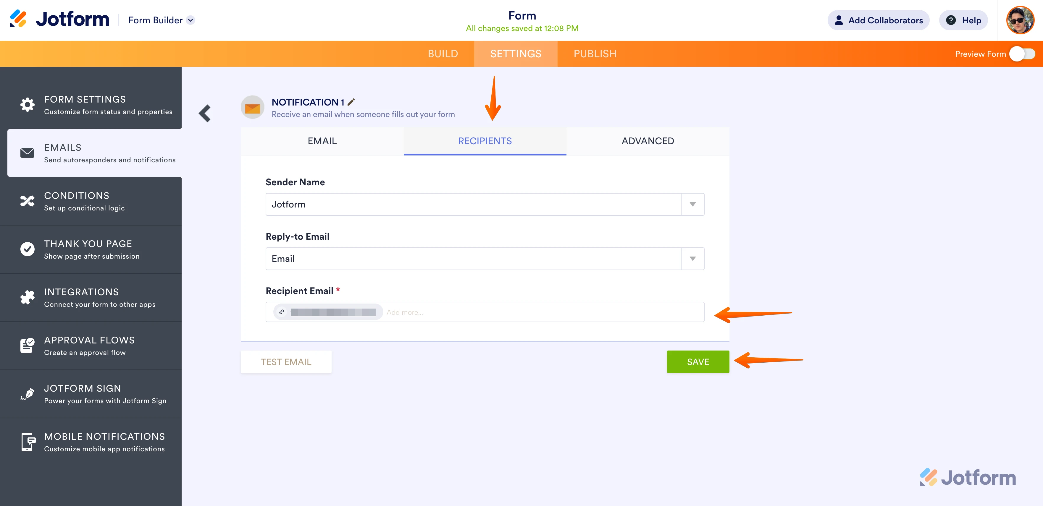 How to Edit the Email Notification?