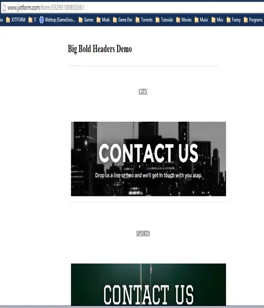 Big Header (City) - Form Widgets | Jotform