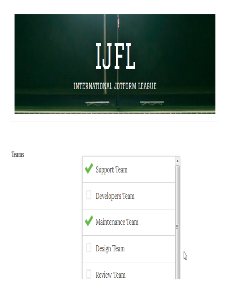 Big Header (Sports) - Form Widgets | Jotform