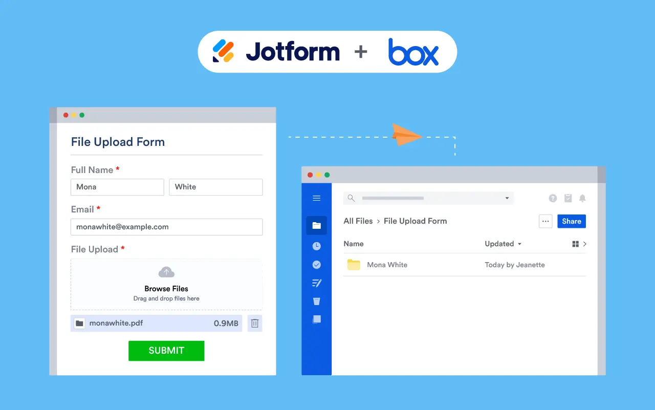 Jform 박스 Integration | 파일 공유 및 저장 통합