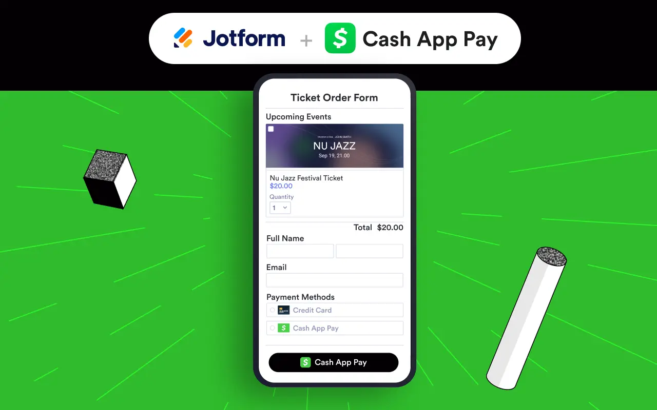Jotform Cash App Pay Integration | Payment Processor Integrations