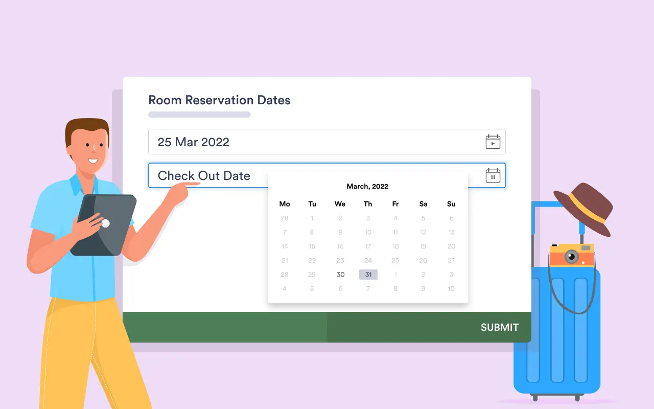 Check In Check Out - Form Widgets | Jotform