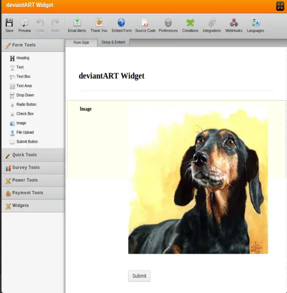 DeviantArt - Form Widgets | Jotform