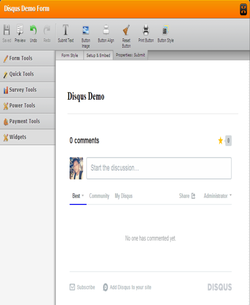 Disqus - Form Widgets | Jotform