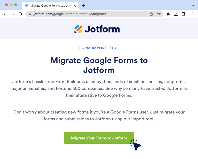Jform Migrate Google Forms Integration | 데이터 관리 통합