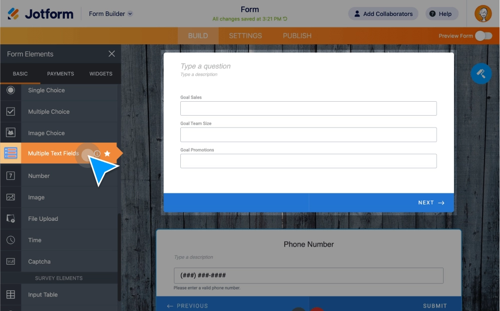 Card Forms with Multi-line Questions | Jotform