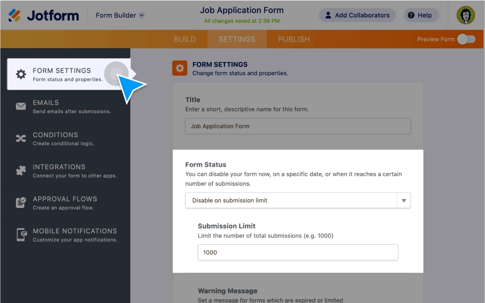 Limit Form Submissions | Restrict Form Entries | Jotform