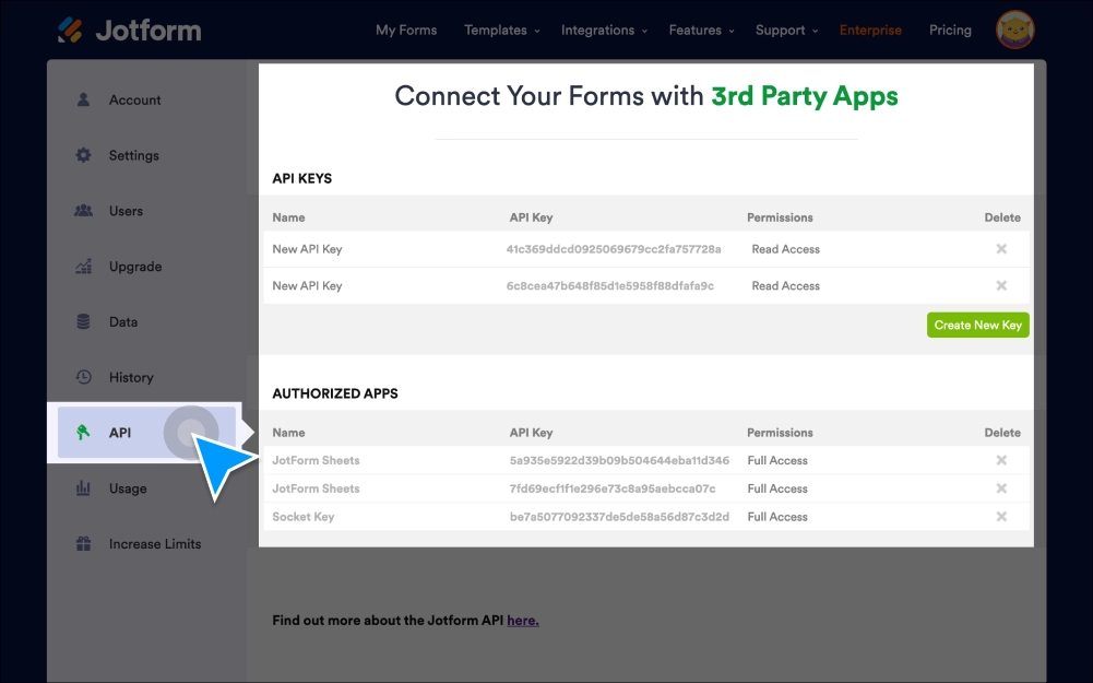 Forms API & Webhooks | Custom Integrations | Jotform