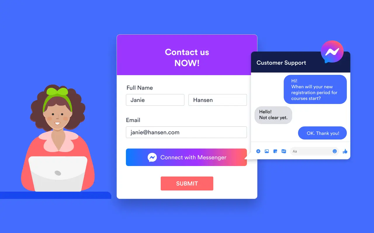 Messenger Button - Form Widgets | Jotform