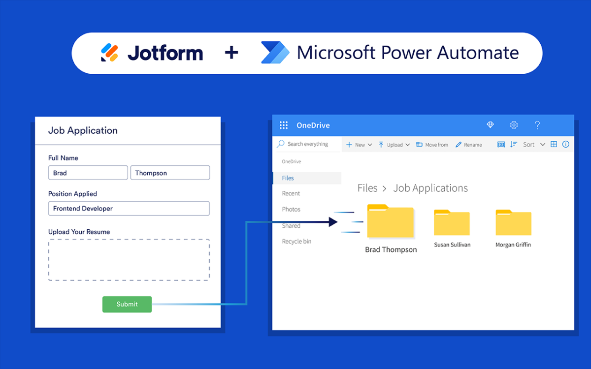 Jform Microsoft Power Automate Integration | 자동화 통합