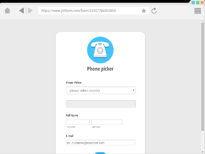 Telefon Landesvorwahl - Formular-Widgets | Jotform