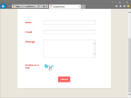 Skype Call Button - Form Widgets | Jotform