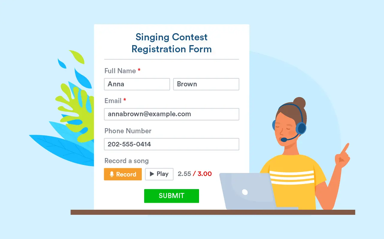 Voice Recorder - Form Widgets | Jotform