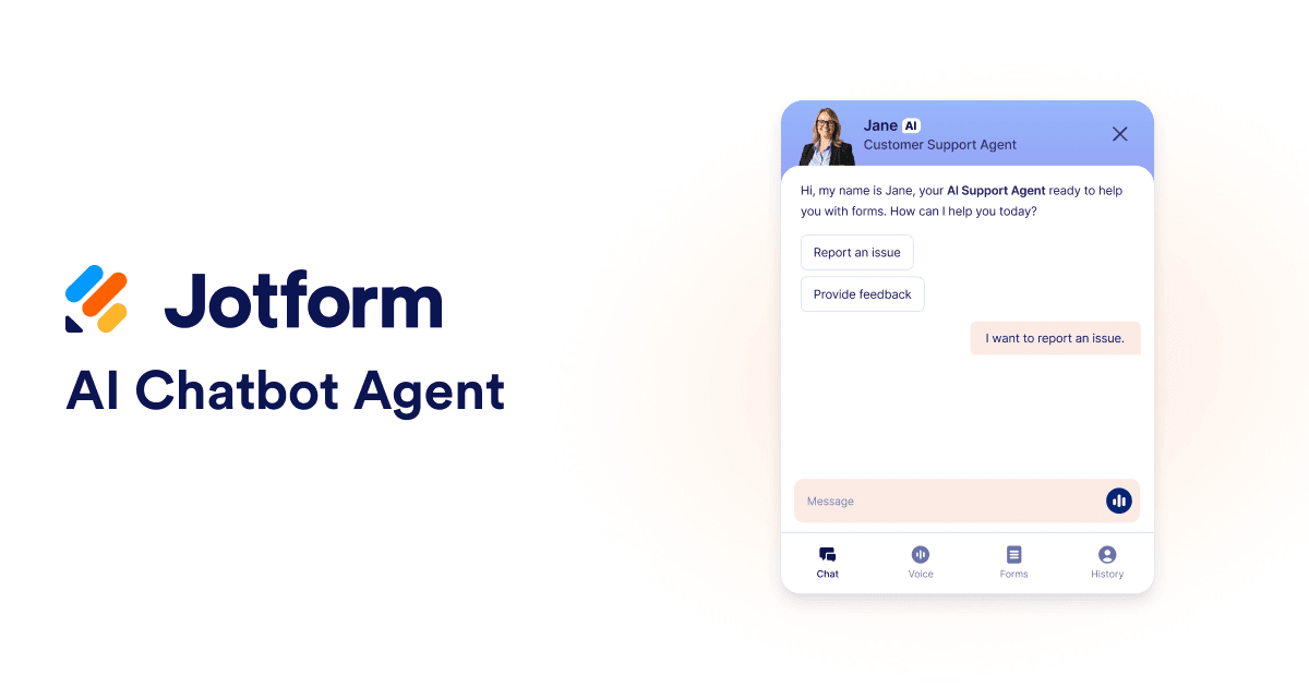 AI Chatbot Agent | Intelligent Customer Support | Jotform