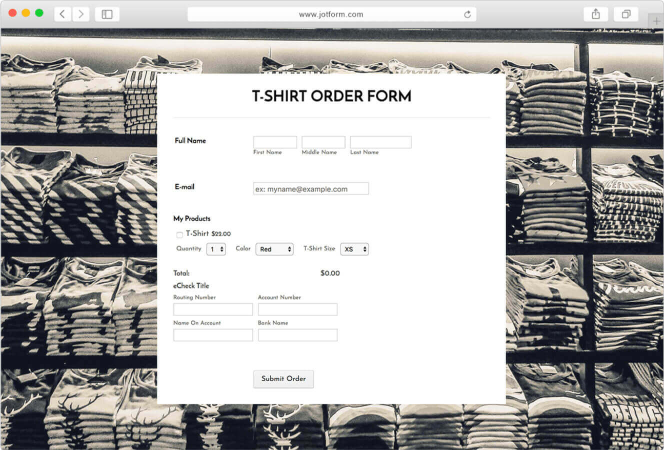 eCheck.Net Payment Forms | Form Integration | Jotform eCheck.Net Payment Forms | Form Integration | Jotform