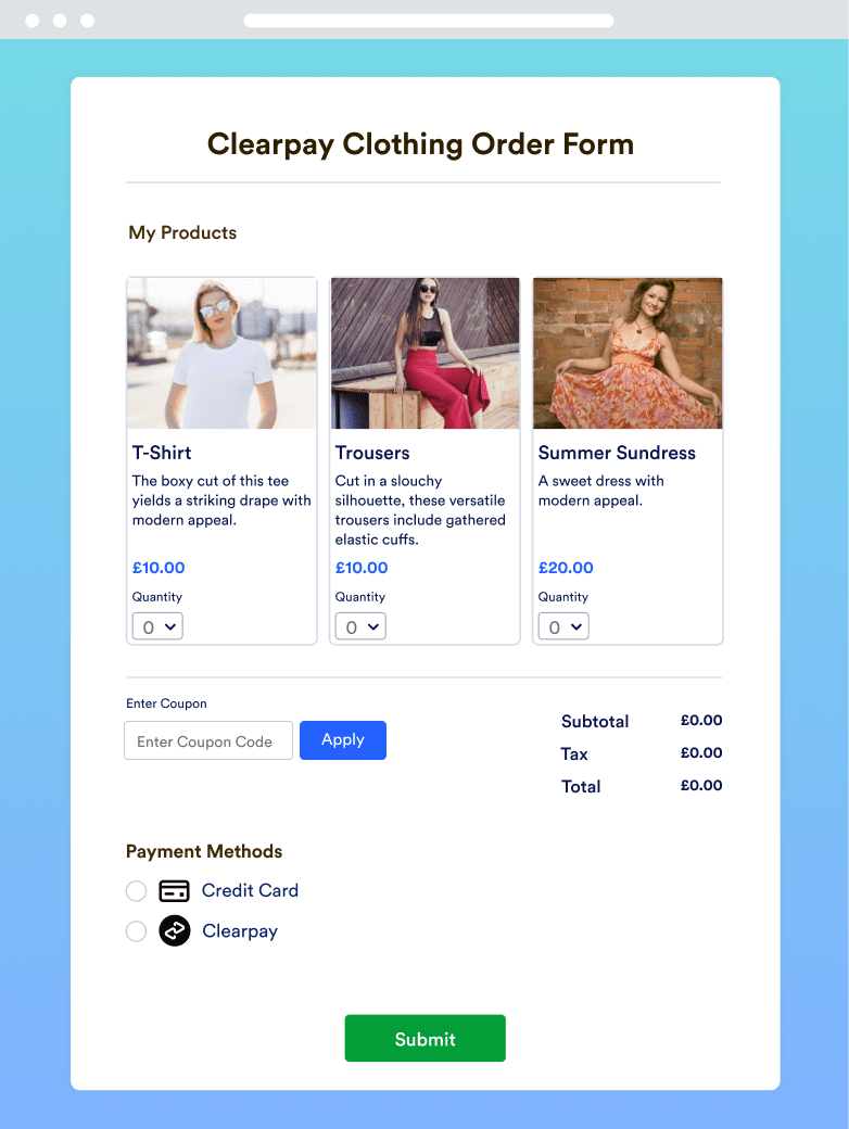 Create a Clearpay Form & Accept Payments | Clearpay Integration via Square
