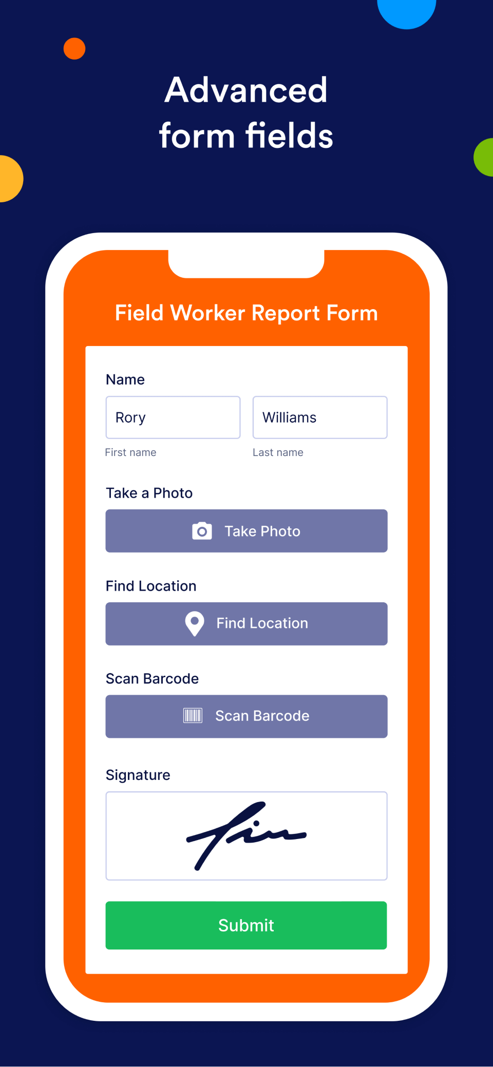 Easy-to-use mobile form builder app