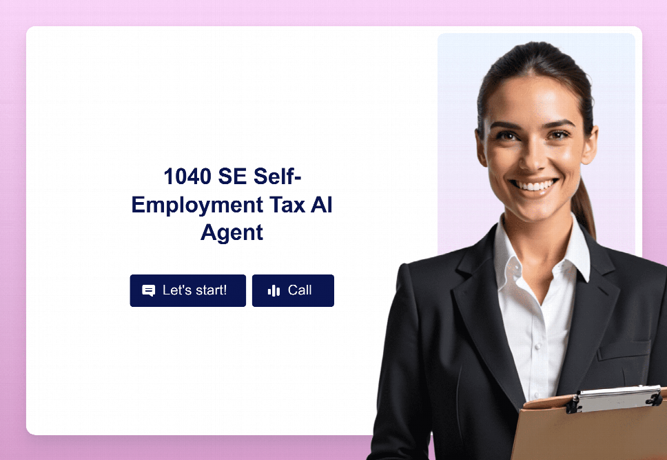 1040 SE Self-Employment Tax AI Agent Template | Jotform