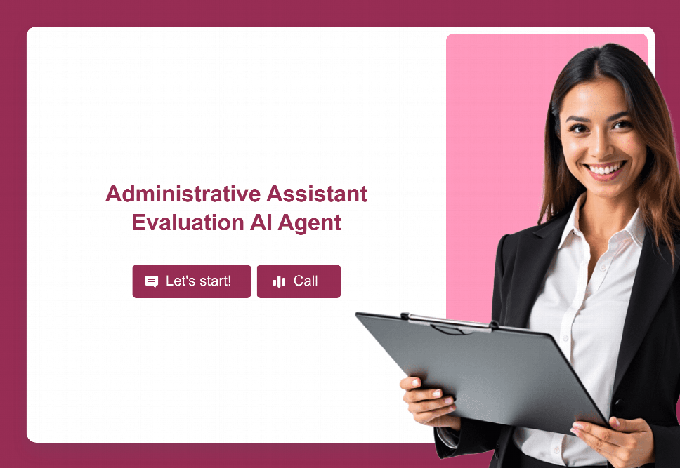 Administrative Assistant Evaluation AI Agent Template | Jotform