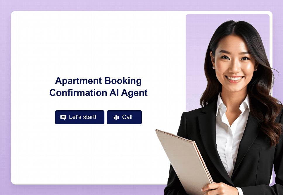 Apartment Booking Confirmation AI Agent Template | Jotform