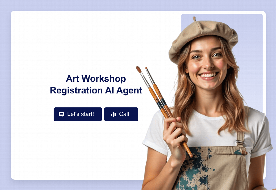 Art Workshop Registration AI Agent Template | Jotform