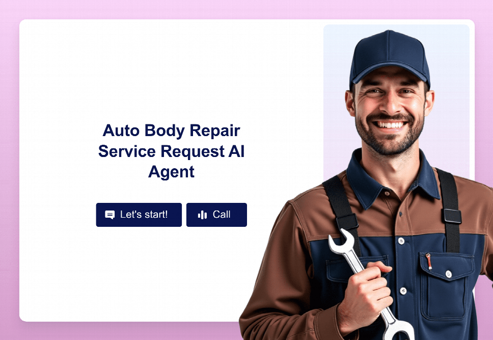 Auto Body Repair Service Request AI Agent Template | Jotform