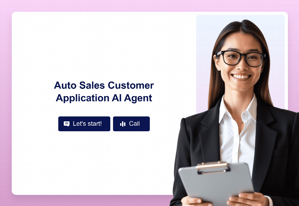 Auto Sales Customer Application AI Agent Template | Jotform