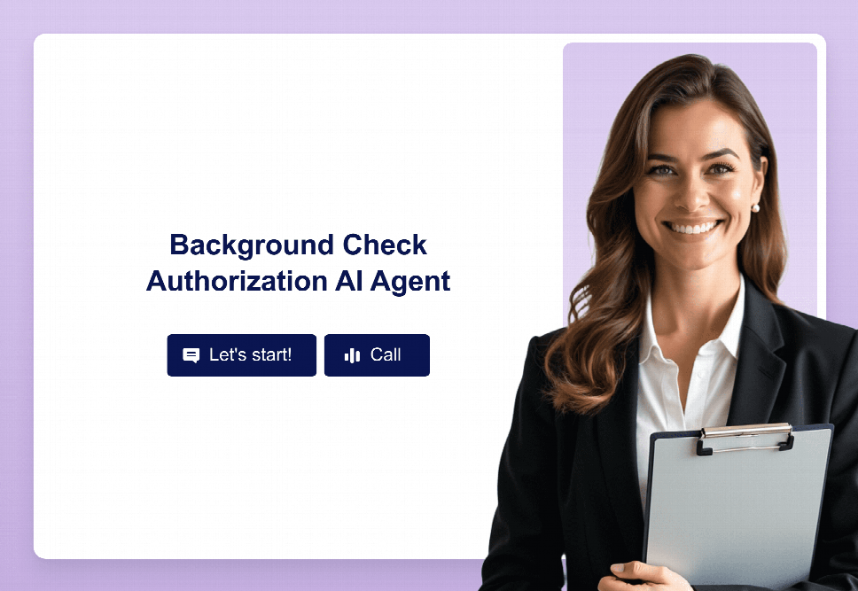 Background Check Authorization AI Agent Template | Jotform