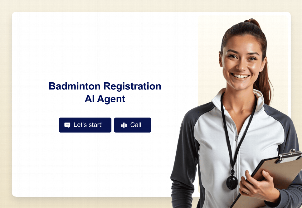 Badminton Registration Coordinator Template | Jotform