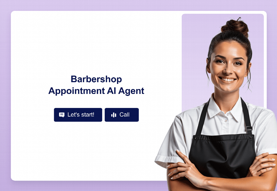 Barbershop Appointment AI Agent Template | Jotform