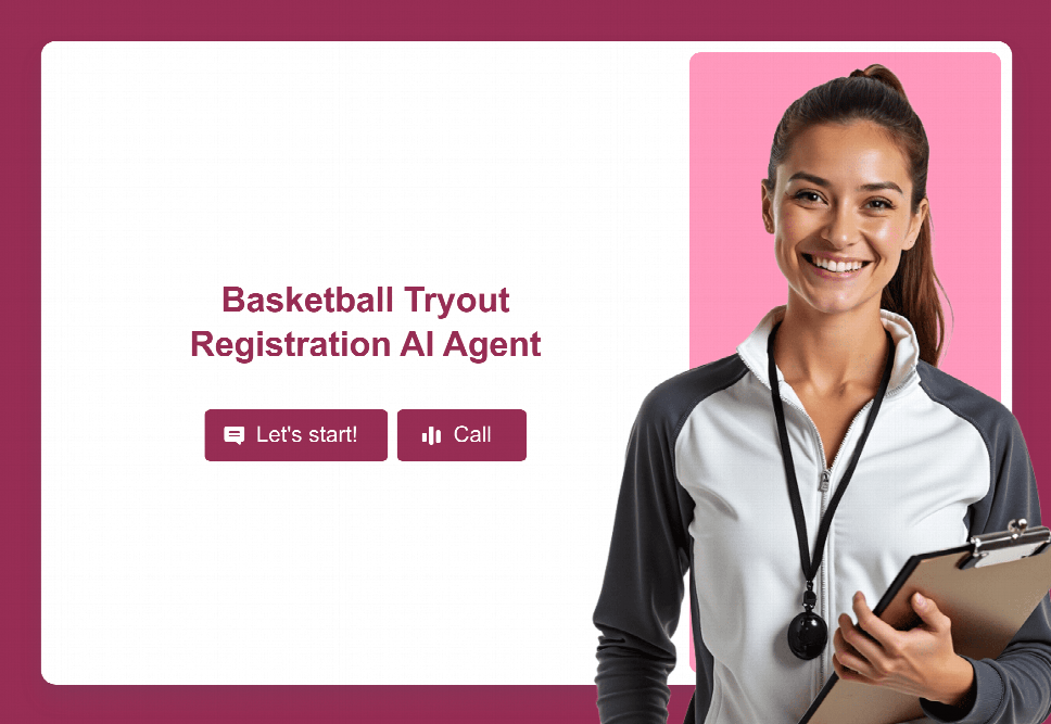 Basketball Tryout Registration AI Agent Template | Jotform
