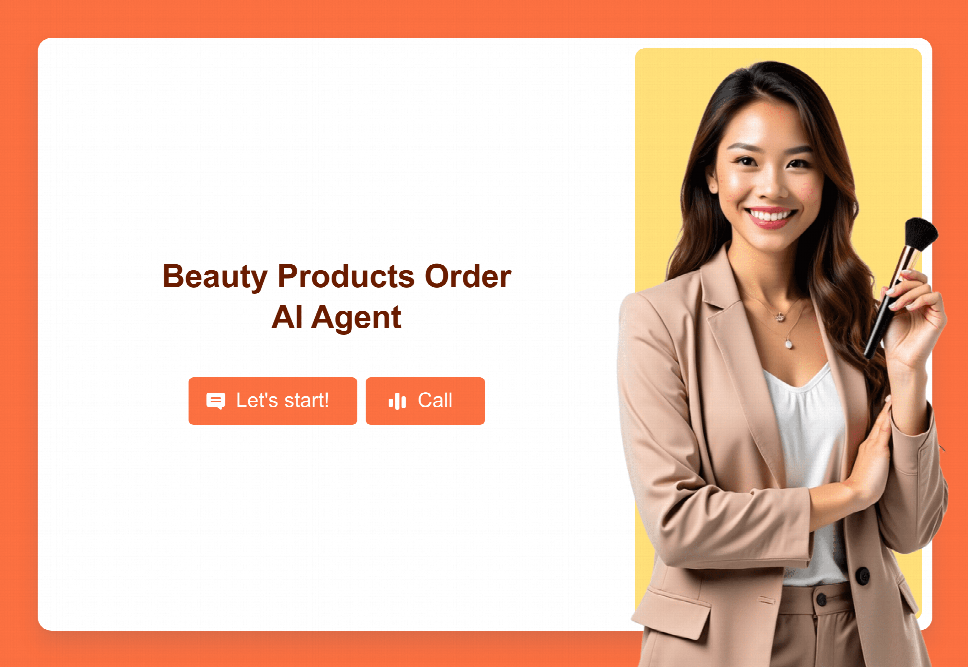 Beauty Products Order AI Agent Template | Jotform