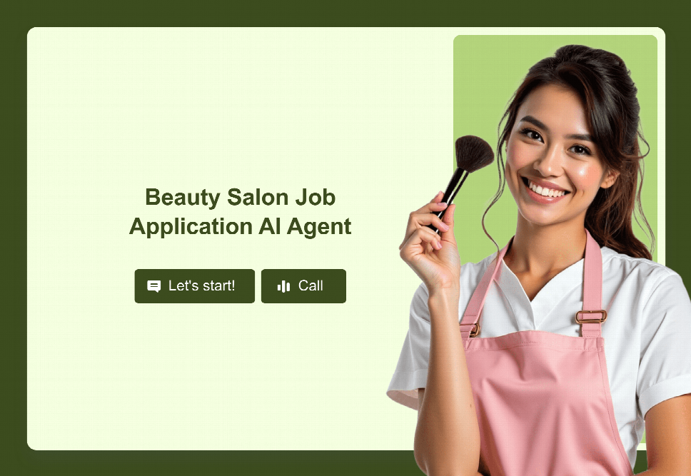 Beauty Salon Job Application AI Agent Template | Jotform