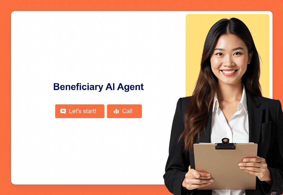 Beneficiary Intake Assistant Template | Jotform