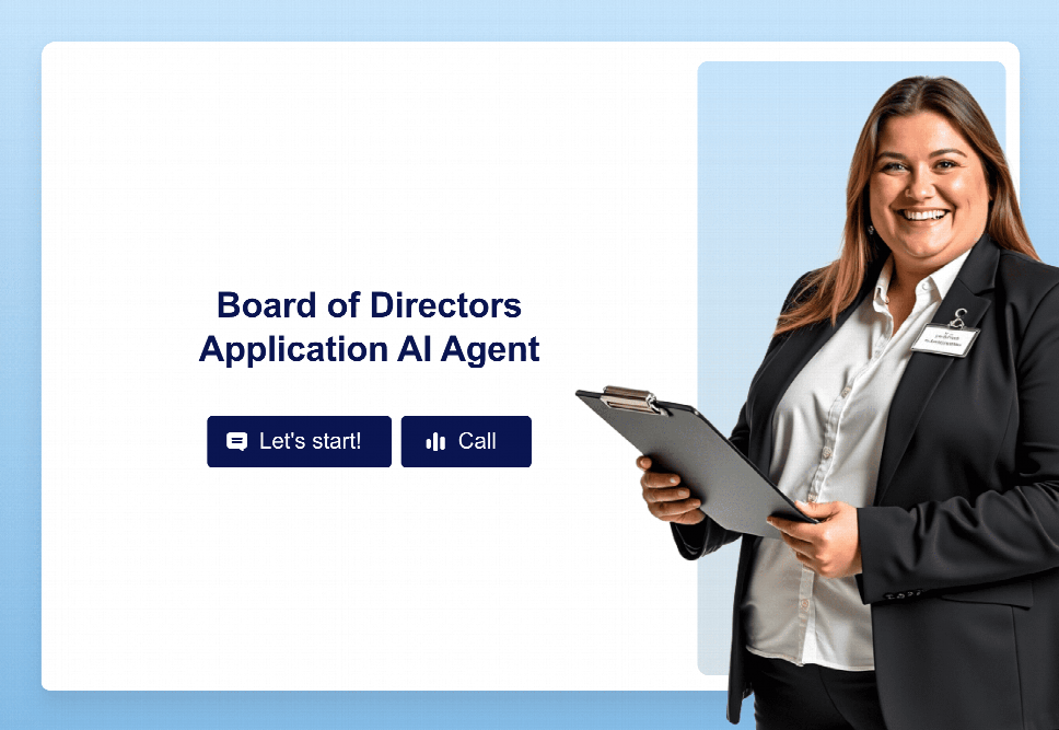 Board of Directors Application AI Agent Template | Jotform