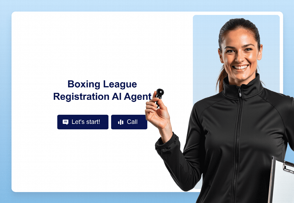 Boxing League Registration AI Agent Template | Jotform