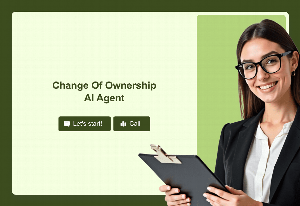 Change Of Ownership AI Agent Template | Jotform