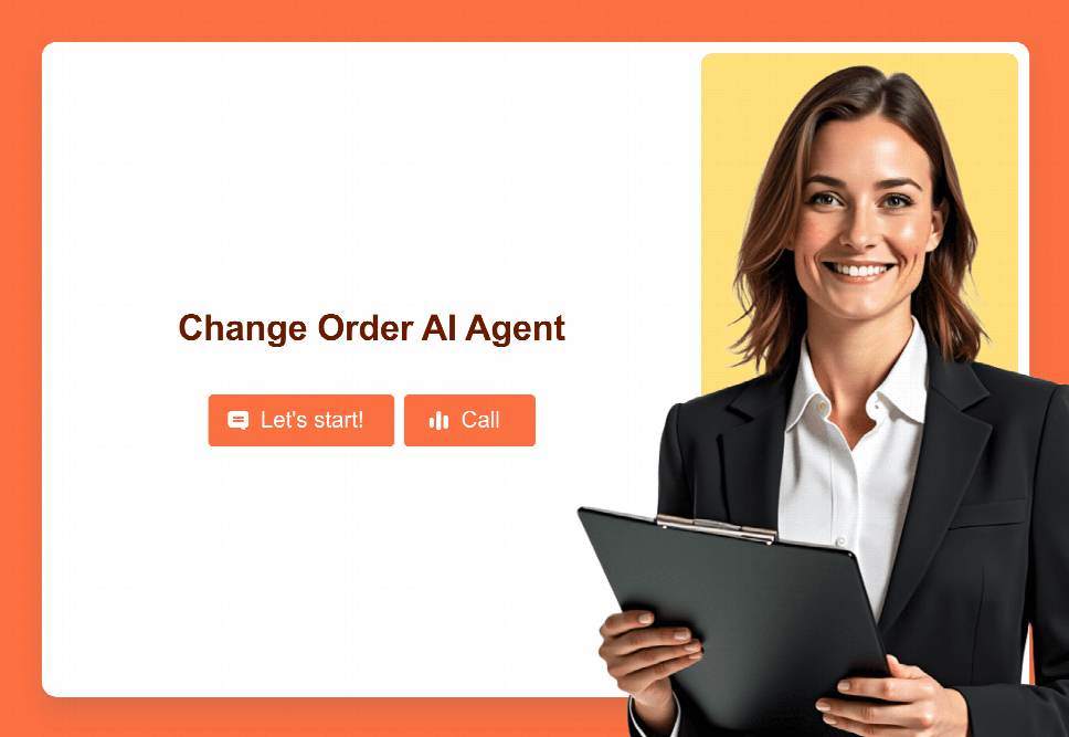 Change Order AI Agent Template | Jotform