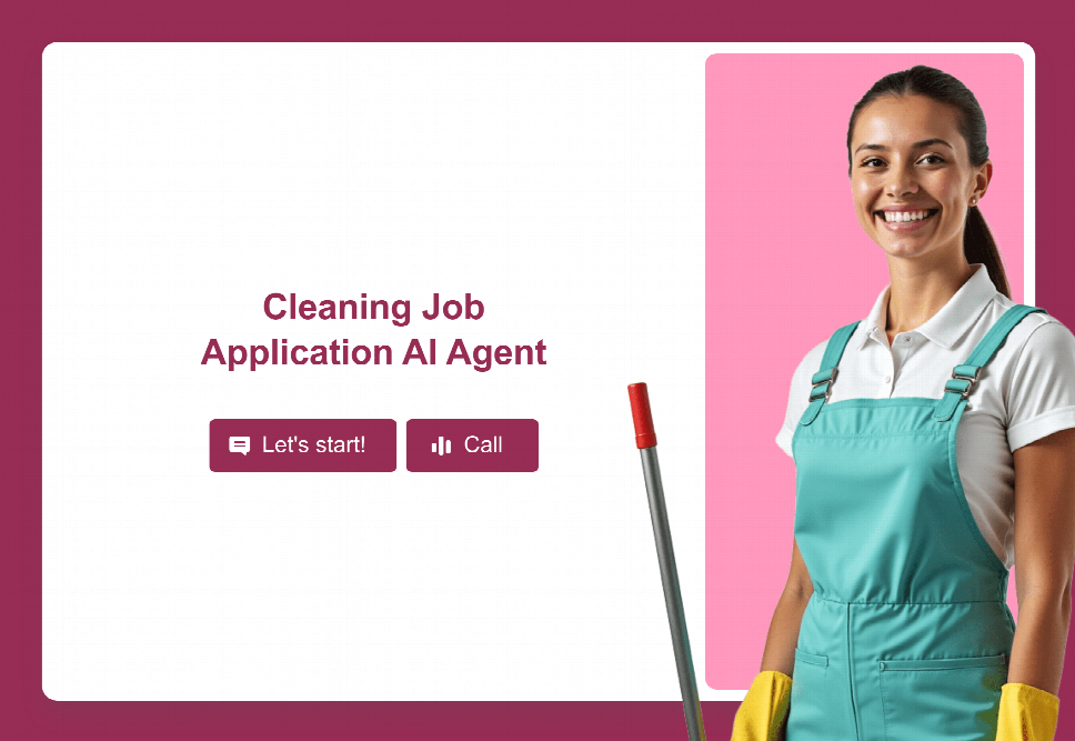 Cleaning Job Application AI Agent Template | Jotform
