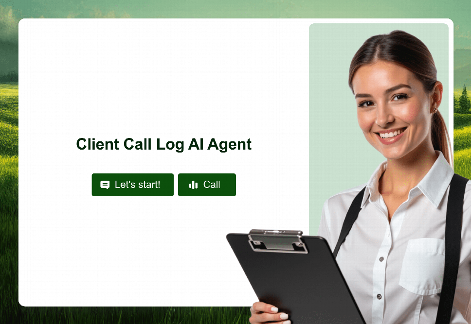 Client Call Log AI Agent Template | Jotform