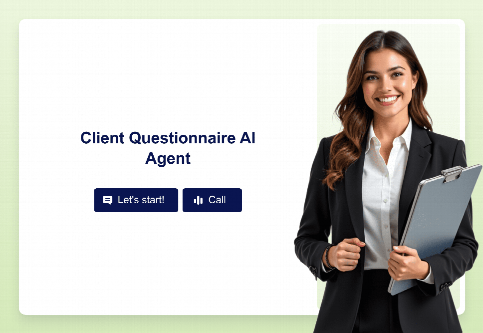 Client Questionnaire AI Agent Template | Jotform
