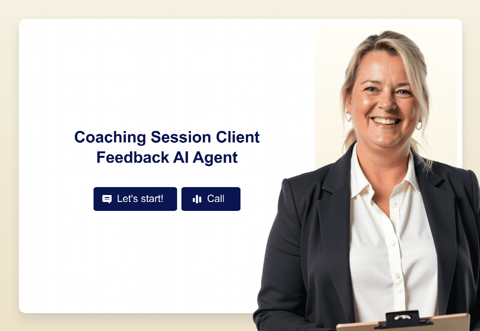 Coaching Session Client Feedback AI Agent Template | Jotform