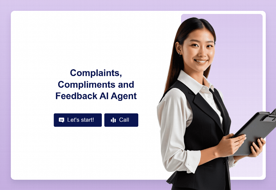 Complaints, Compliments and Feedback AI Agent Template | Jotform