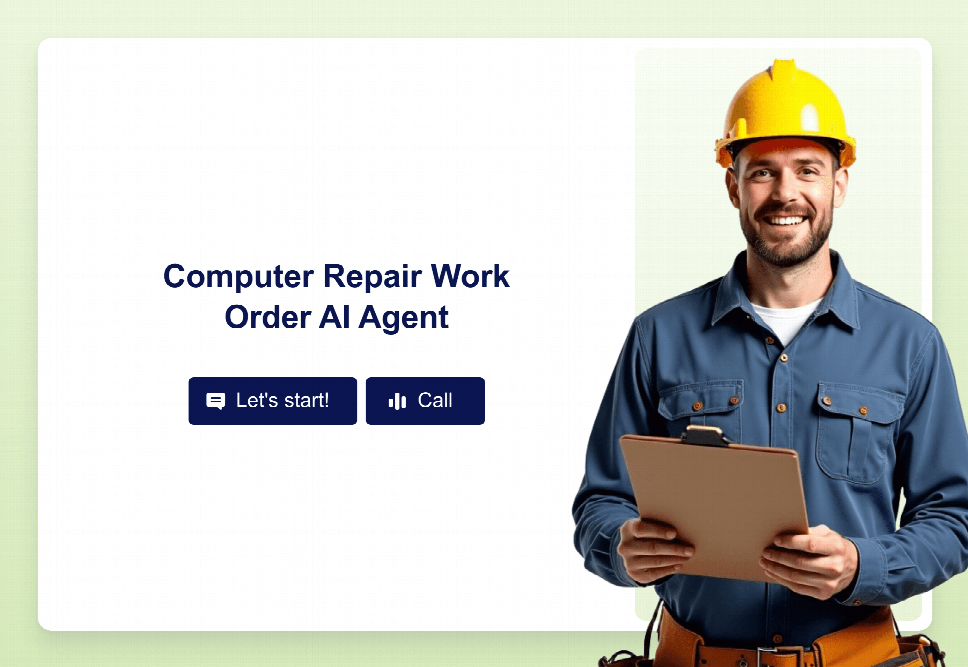 Computer Repair Work Order AI Agent Template | Jotform
