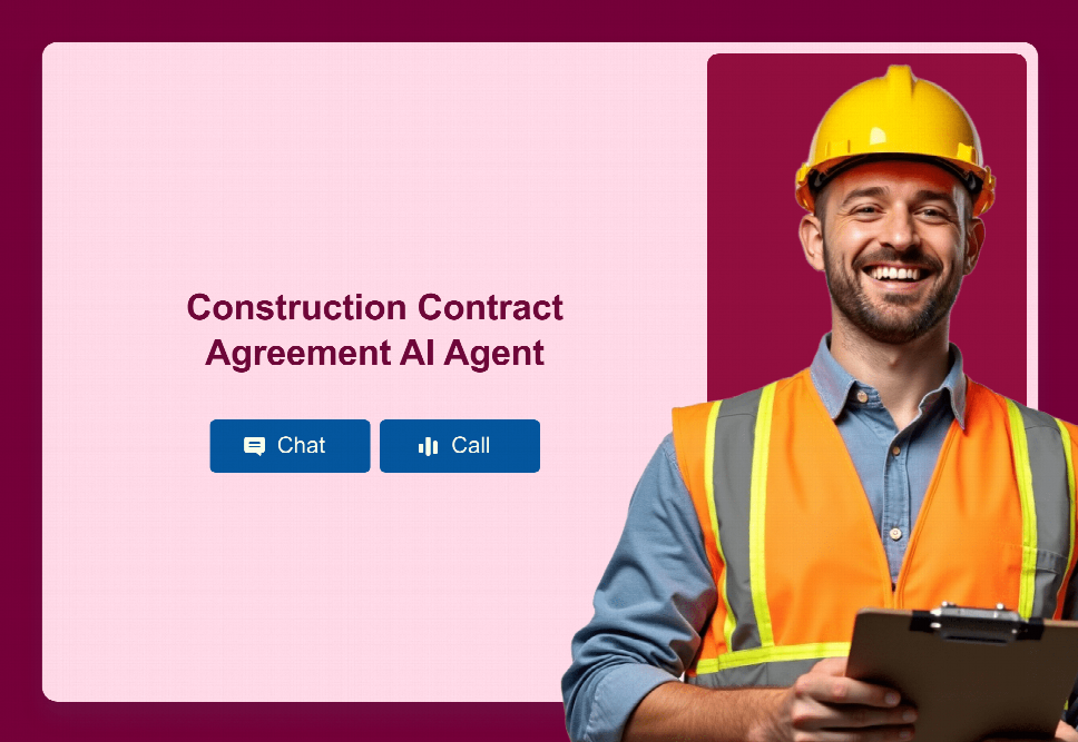 Construction Contract Agreement AI Agent Template | Jotform