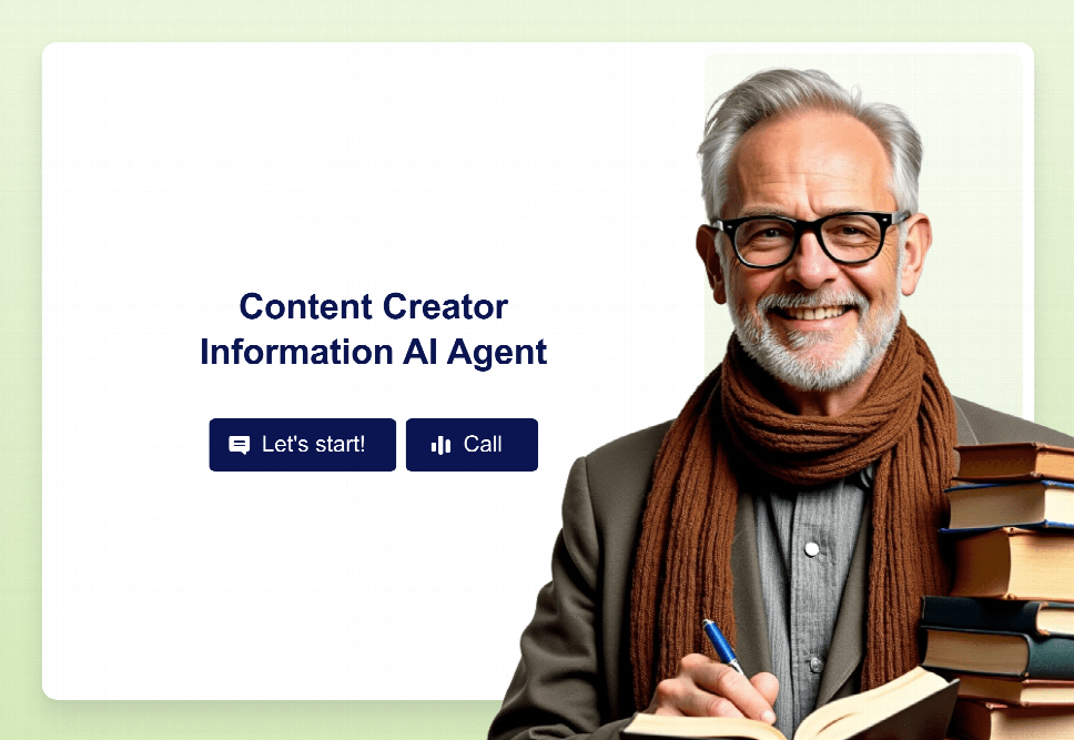 Content Creator Information AI Agent Template | Jotform