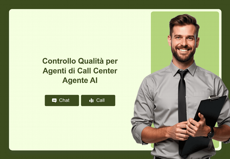 Controllo Qualità per Agenti di Call Center Agente AI | Jotform