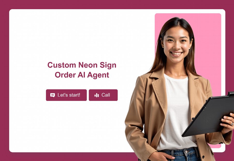 Custom Neon Sign Order Assistant | Jotform