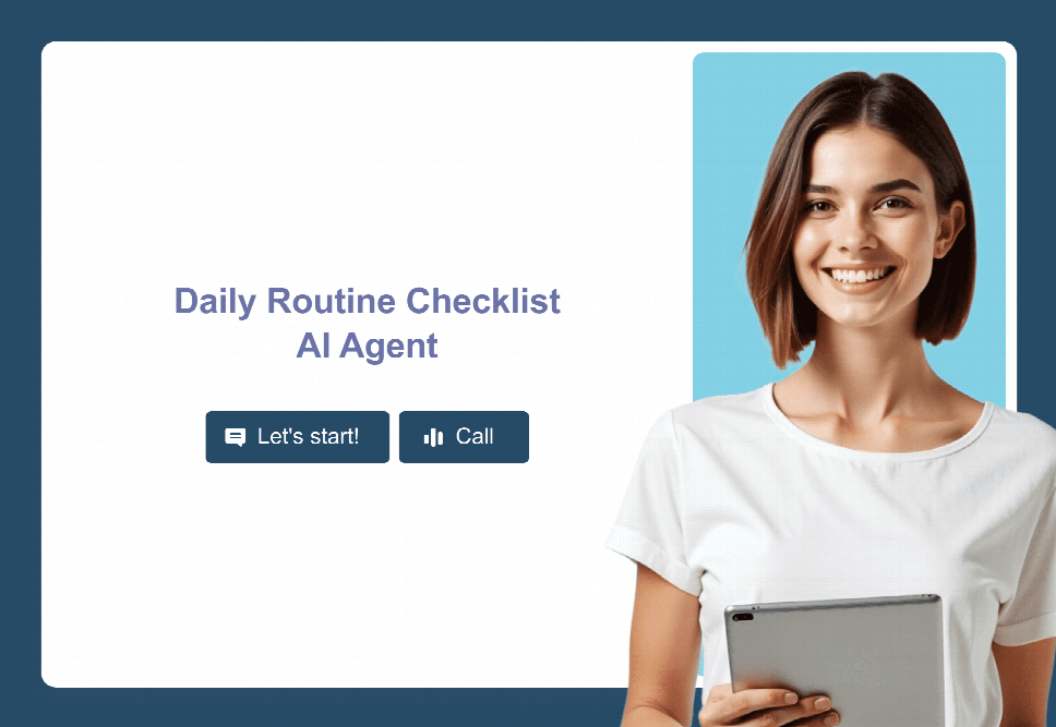 Daily Routine Checklist AI Agent Template | Jotform